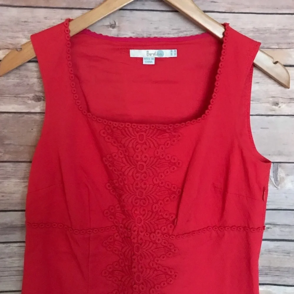Boden | Dresses | Boden Coral Pink Embroidered Sheath Dress 4r | Poshmark